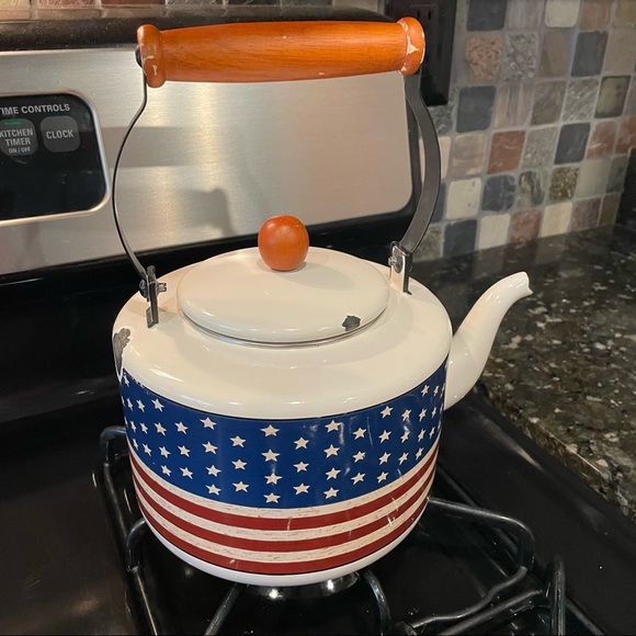 Warren Kimbal | Kitchen | Patriotic Flag Metal Enamel Rustic Warren ...